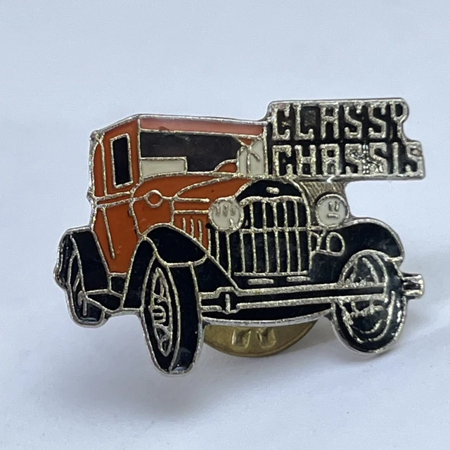 FORD MODEL A Classy Chassis Classic Car Auto Lapel Hat Pin Pinback $4. ...