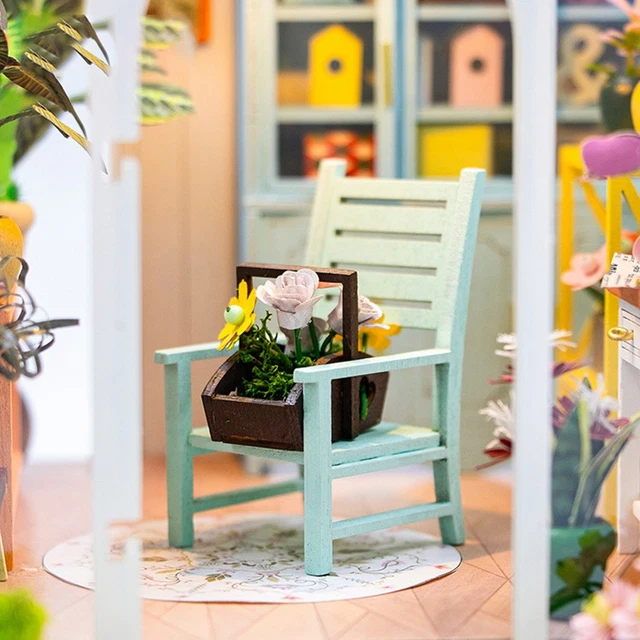 DIY GARDEN HOUSE Book Nook Shelf Insert Miniature Building Kits Wooden ...