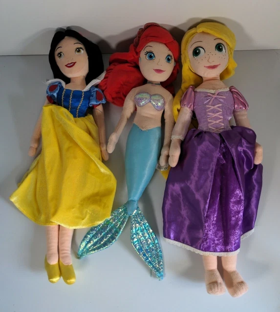 DISNEY PRINCESS PLUSH Large 20 Inch Soft Toy Doll Bundle. Rapunzel ...