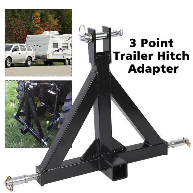 3 POINT LINKAGE Tow Hitch - Compact Tractor Mounted Towing Cat 1 ...