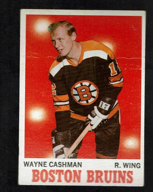1970 TOPPS #7 Wayne Cashman Boston Bruins recrue RC EXCELLENT ÉTAT/EX ...