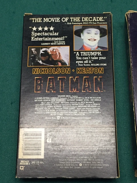BATMAN VHS, SUPERGIRL BIg Box VHS-The Incredible Hulk VHS-lot of 3 ...
