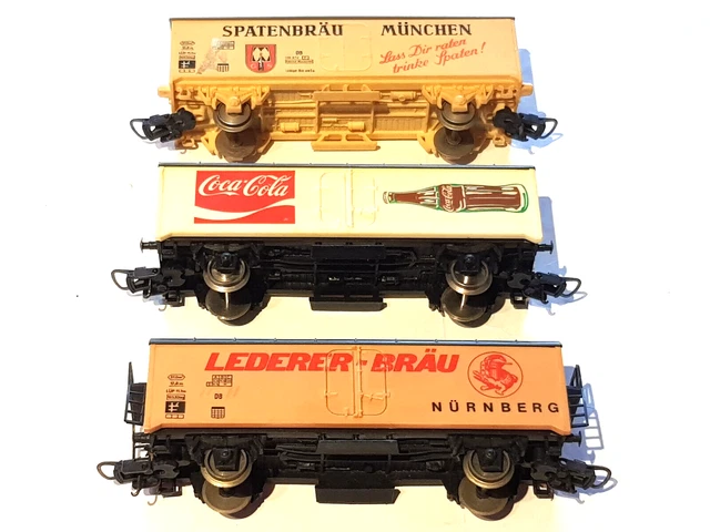LIMA HO 3 x versch Bierwagen , LEDERER,SPATEN;COCA COLA DB /7 EUR 5,52 ...