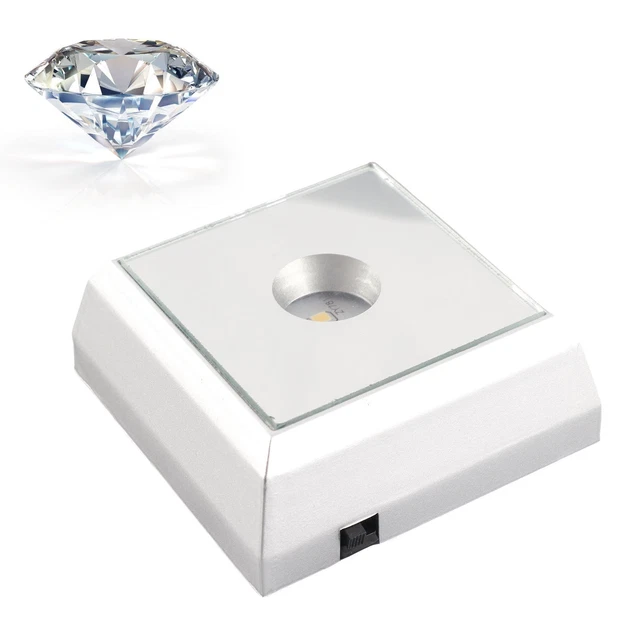 LED LAMPS BASE Stand Holder For Acrylic Statue Display White Lights ...