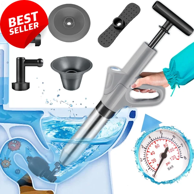 UNCLOG TOILET PLUNGER - Drain Clog Remover, High-Pressure Air Pump ...