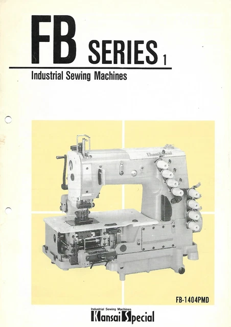 EQUIPMENT BROCHURE KANSAI Special FB series 1 Industrial Sewing Machine ...