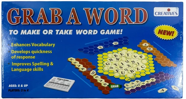 GRAB A WORD GAME 'To Make Or Take Word Game' By Creatives (8yrs+) ~ NEW ...