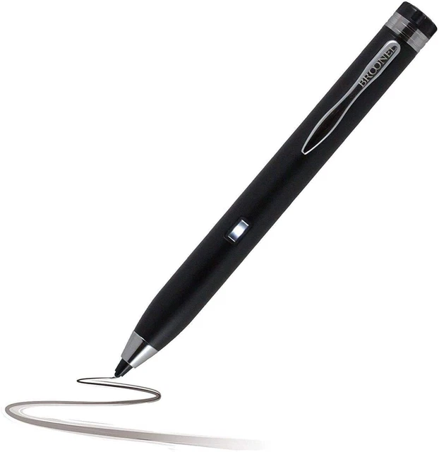 BROONEL BLACK MINI Fine Point Digital Active Stylus Pen - Compatible ...