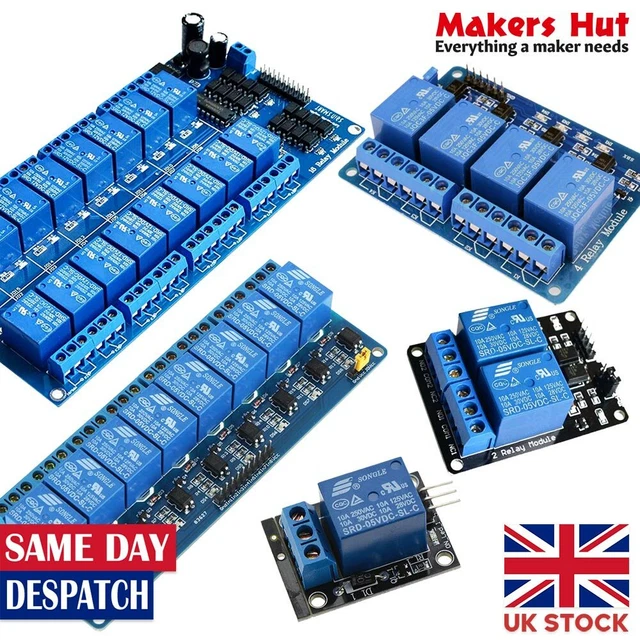 5V/12V RELAY MODULE Interface Board for Arduino 1/2/4/8/16 Channels $3. ...