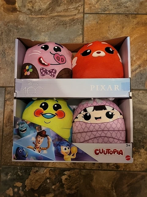 DISNEY 100 PIXAR Pals Cuutopia 4 Collectible Plush Toys 5" Plush Pillow ...