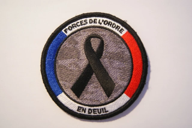 PATCH ECUSSON INSIGNE Police Gendarmerie Forces De L'ordre En Deuil EUR ...