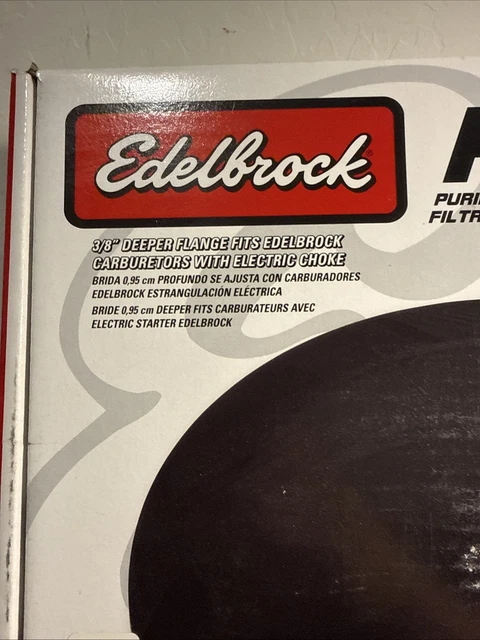 EDELBROCK PRO-FLO 1223 Black 3" Round Air Filter Element, 14" Diameter ...
