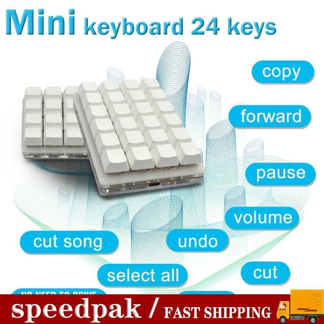 24-KEY KEYPAD MECHANICAL Keyboard Custom Shortcut Programmable E9O3 Free U3K3 £28.08 - PicClick UK