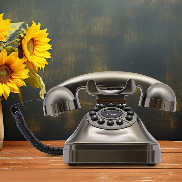 VINTAGE PHONE OLD Fashioned Landline Retro Handset Telephone Office Wx ...