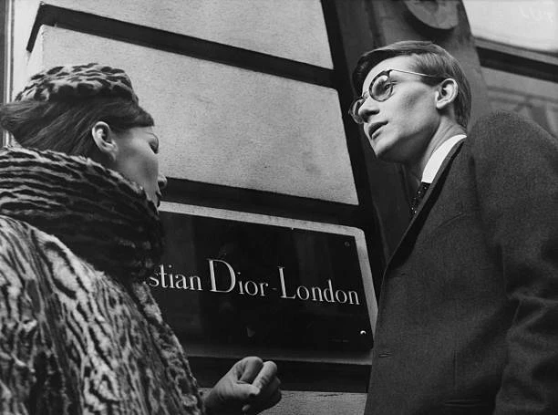 FRENCH FASHION DESIGNER Yves Saint Laurent In London 1958 HISTORIC OLD ...
