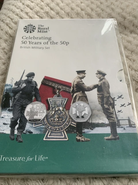 THE ROYAL MINT Celebrating 50 Years Of The 50p british military Set ...