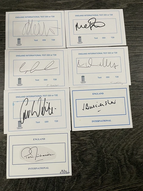 SIGNED CRICKET CARDS - England Cricketers £9.99 - PicClick UK