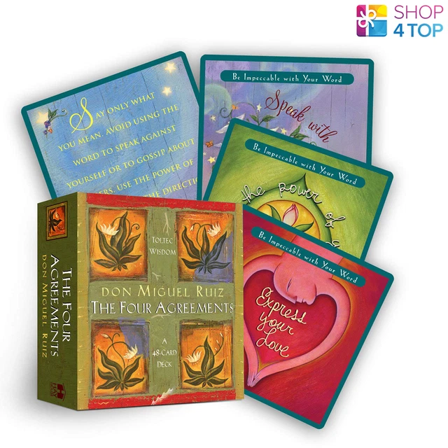 THE FOUR AGREEMENTS Cards Don Miguel Ruiz Transformation Oracle Hay ...