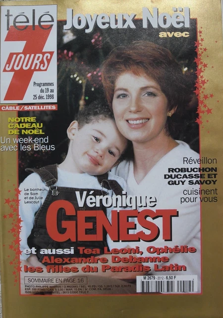 TELE 7 JOURS N°2012 Noel 1998 Veronique Genest Joel Robuchon Ducasse ...