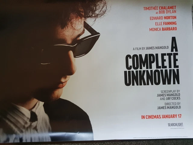 A COMPLETE UNKNOWN - 30”x40” Cinema Quad Poster / Dbl Sided / Chalamet ...