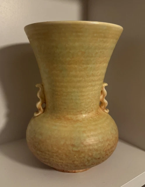 LARGE CROWN DEVON Art Deco Vase, Yellow Urn Shaped. Rare Shape And ...