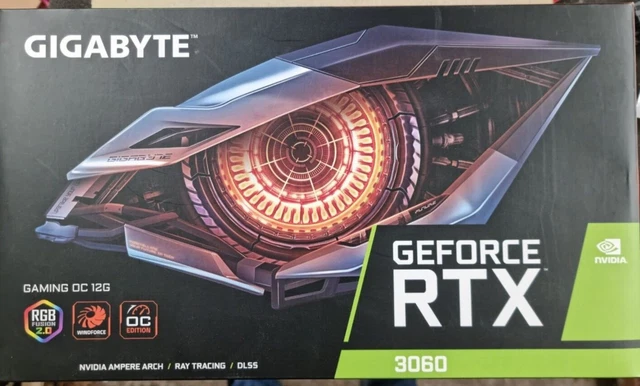 GIGABYTE GEFORCE RTX 3060 GAMING OC 12GB GDDR6 Graphics Card £250.00 ...