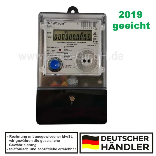 ELECTRONIC AC METER 60 Amp. MID Calibrated 2022 Schellcount EZZ1 New £ ...