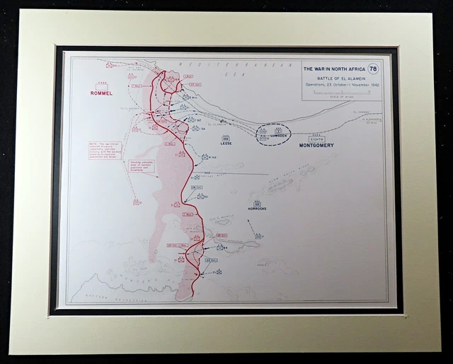 WW2 MILITARY MAP Battle of El Alamein North Africa 1942 Montgomery ...