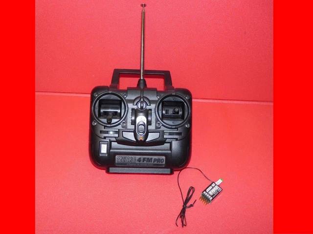 4 KANAL ZEBRA 4 FM Multiplex 35 MHz mit Empfänger und Quarz Quarzen RC ...