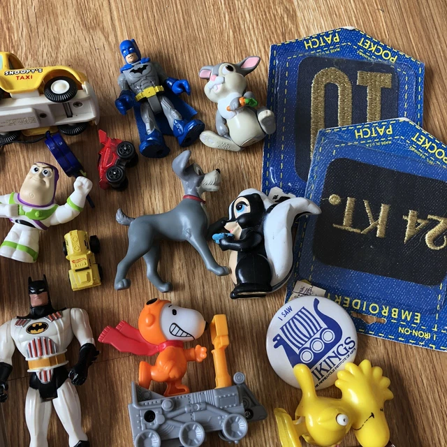 JUNK DRAWER LOT Vintage Treasure Snoopy Disney Pixar Batman Toys Orphan ...