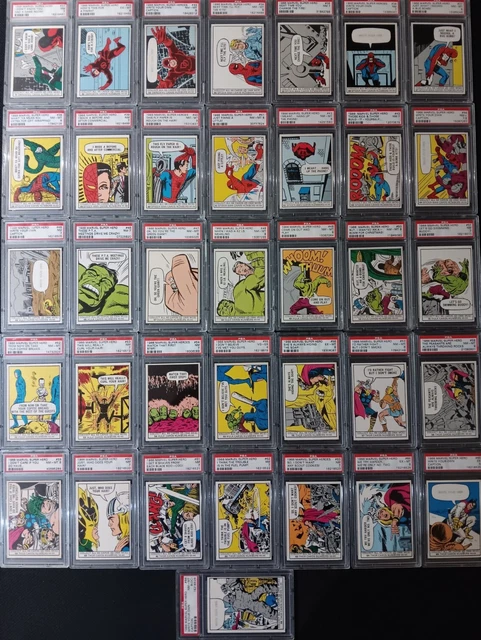 1966 Donruss Marvel Super Hero Complete Card Set 66 All Psa Graded