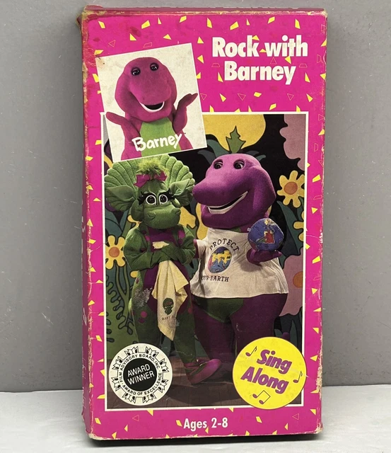 BARNEY ROCK WITH Barney VHS 1991 Video Tape Sing Along Song Purple ...