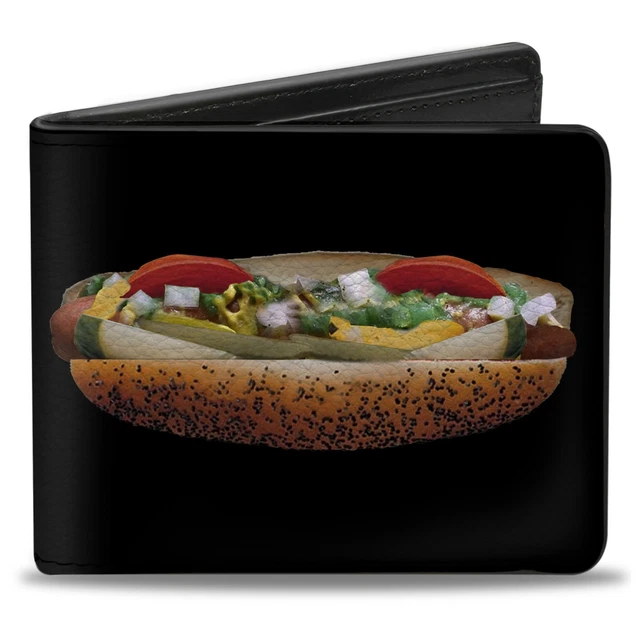 BI-FOLD WALLET CHICAGO Style Hot Dog Vivid EUR 24,89 - PicClick IT