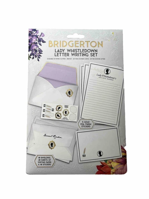BRIDGERTON LADY WHISTLEDOWN Letter Writing Stationery Set Papers ...