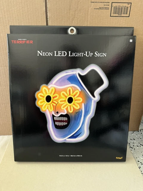 SPIRIT HALLOWEEN TERRIFIER Art the Clown Neon LED Light-Up Sign £67.12 ...