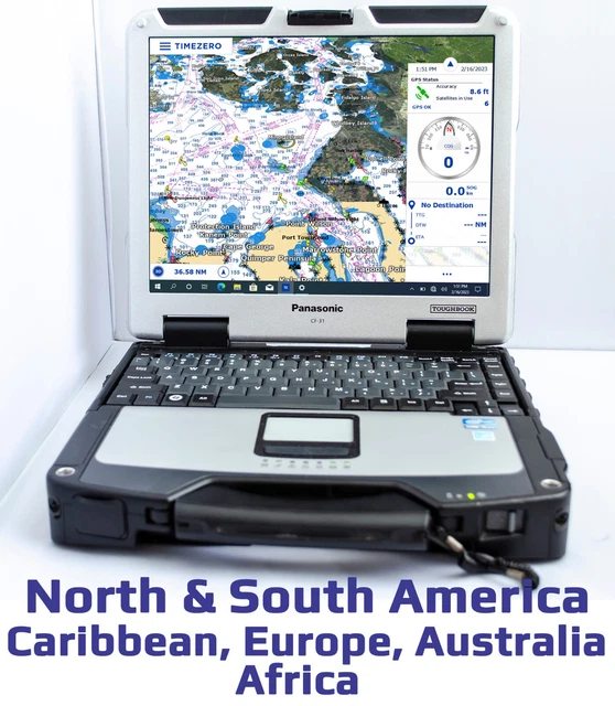 PANASONIC TOUGHBOOK CF-31 Marine GPS Chartplotter Maps 13.3 ...