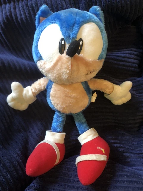 RARE SEGA SONIC the hedgehog jumbo plush toy figure 1998 14" Japan £40. ...
