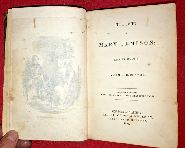 ANTIQUE (1856) BOOK: 'Life of Mary Jemison' by James E. Seaver £39.54 ...