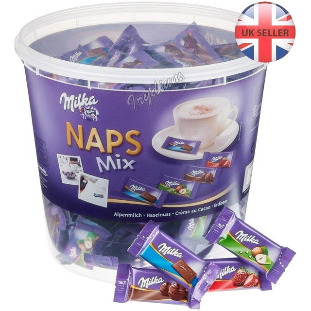 MILKA NAPS,MINI CHOCOLATE bars, Mix Milk, Hazelnut, Strawberry, Cocoa ...