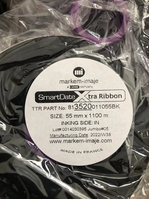 CARTON DE 10 Rubans Markem-Imaje Smartdate Xtra 55 mm x 1100 m ...