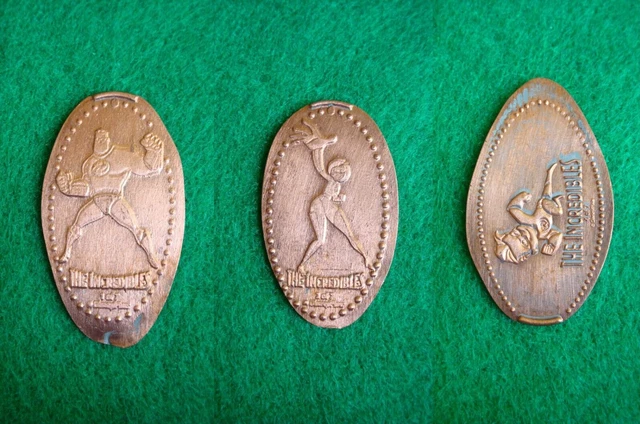 THE INCREDIBLES MR Bob Elastigirl Dash Disney Pixar Elongated Penny ...