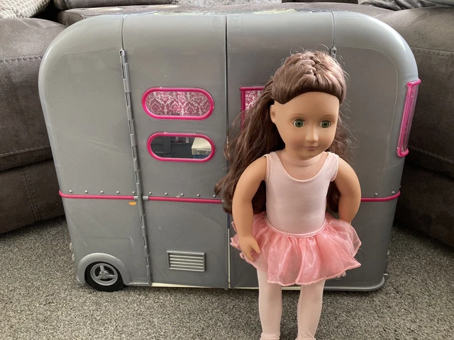 OUR GENERATION CARAVAN Camper Van With Trailer Hitch & Doll £20.00 ...