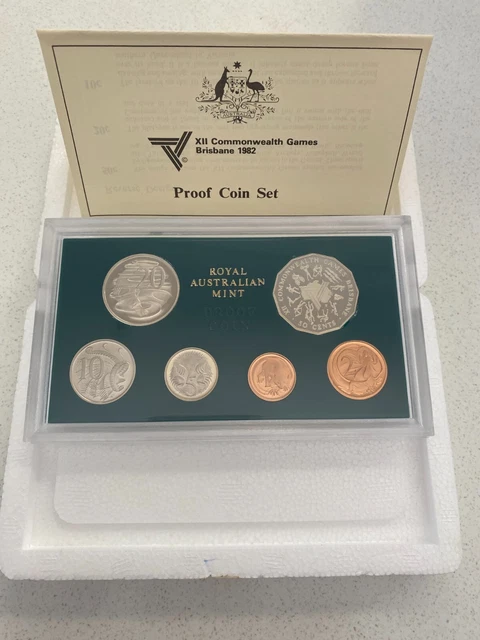 1982 AUSTRALIAN XII Commonwealth Games Brisbane RAM Proof Coin Set $55. ...
