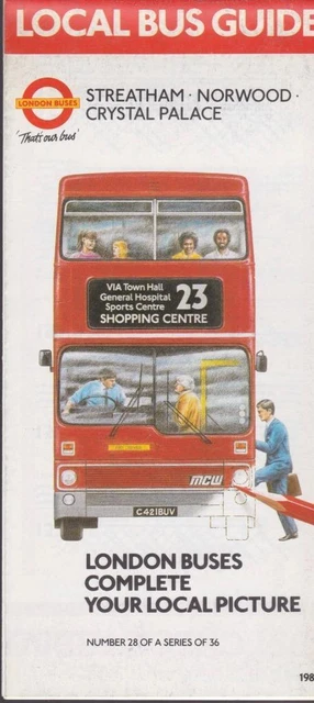 LONDON TRANSPORT BUS Map Streatham 1988 £3.00 - PicClick UK