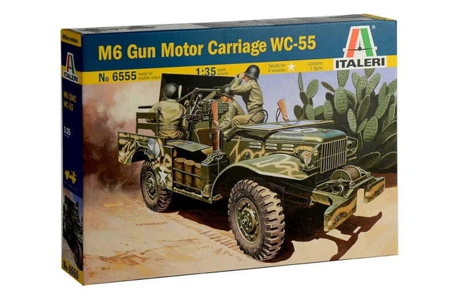 ITALERI 6555 1:35 M6 PISTOLET CHARIOT MOTEUR WC-55 kit modèle plastique ...