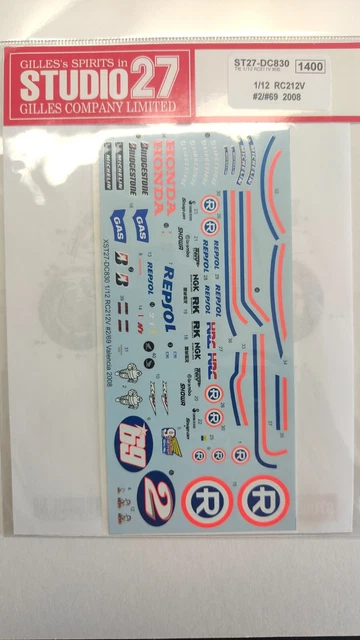 STUDIO 27 ST27-DC830 Honda RC211V Repsol Valencia Moto GP 1/12 rare OOP ...