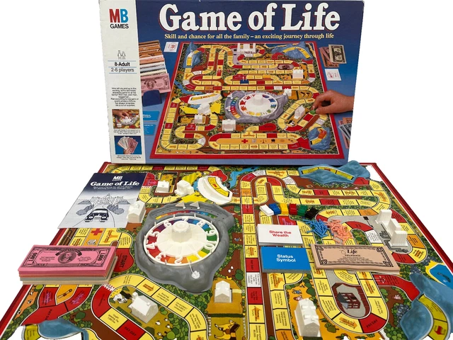 GAME OF LIFE Board Game Vintage 1984 - inc Instructions **COMPLETE ...