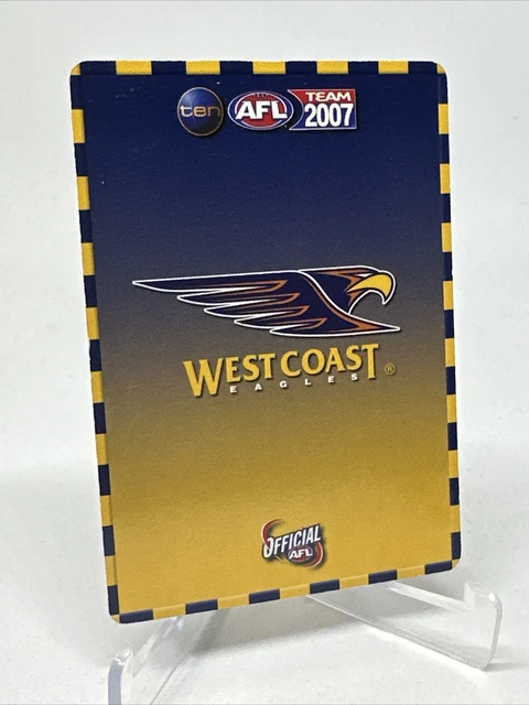 AFL TEAM COACH GOLD CARD NO. 179 ASHLEY HANSEN WEST COAST EAGLES 2007 ...