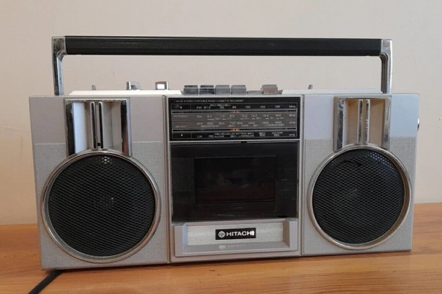 HITACHI TRK-6801 AM/FM/SW Radio Cassette Portable Stereo Boombox 1980's ...