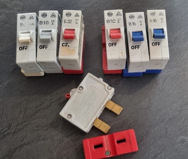 WYLEX B6 B10 B16 B20 B32 B40 Plug In Mcb's With Or Without Bases Bs3871 ...